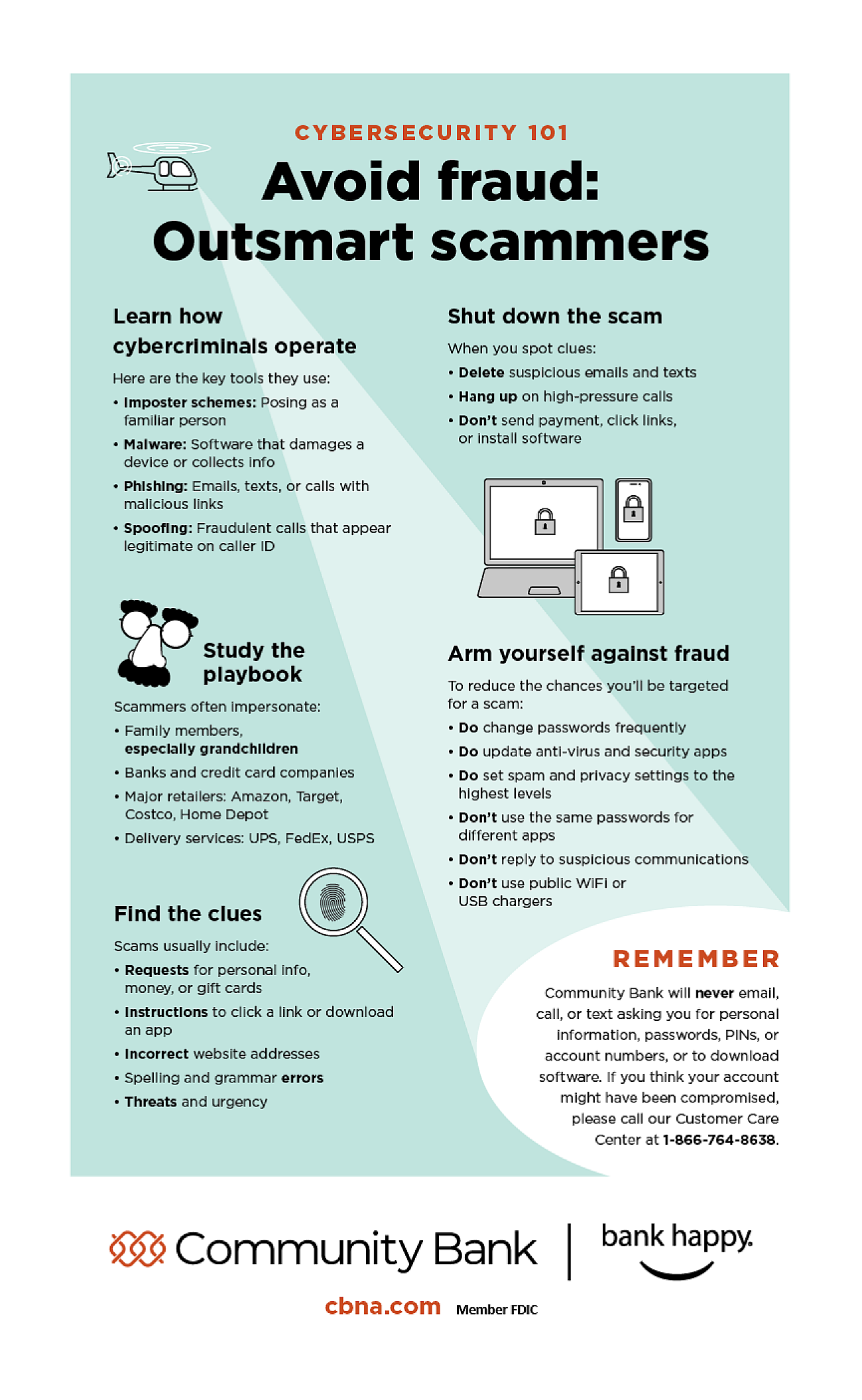 Cybersecurity 101: Top Tips to Stay Safe… | Community Bank, N.A.